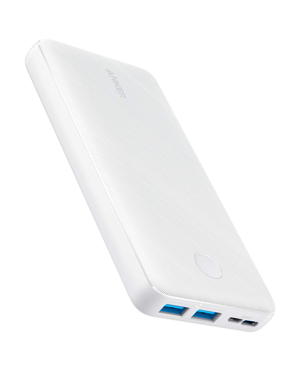 Anker Portable Charger, Power Bank, 20,000mAh Battery Pack with PowerIQ Technology and USB-C (Recharging Only) for iPhone 15/15 Plus/15 Pro/15 Pro Max, iPhone 14/13/12 Series, Samsung Galaxy (White)
