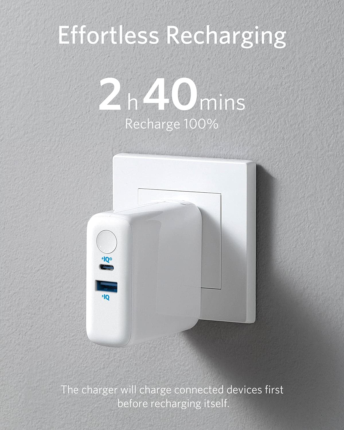 Anker PowerCore Fusion III PIQ 3.0, 18W USB-C Portable Charger 2-in-1 with Power Delivery Wall Charger for iPhone12,12Mini, 11, iPad, Samsung, Pixel and More