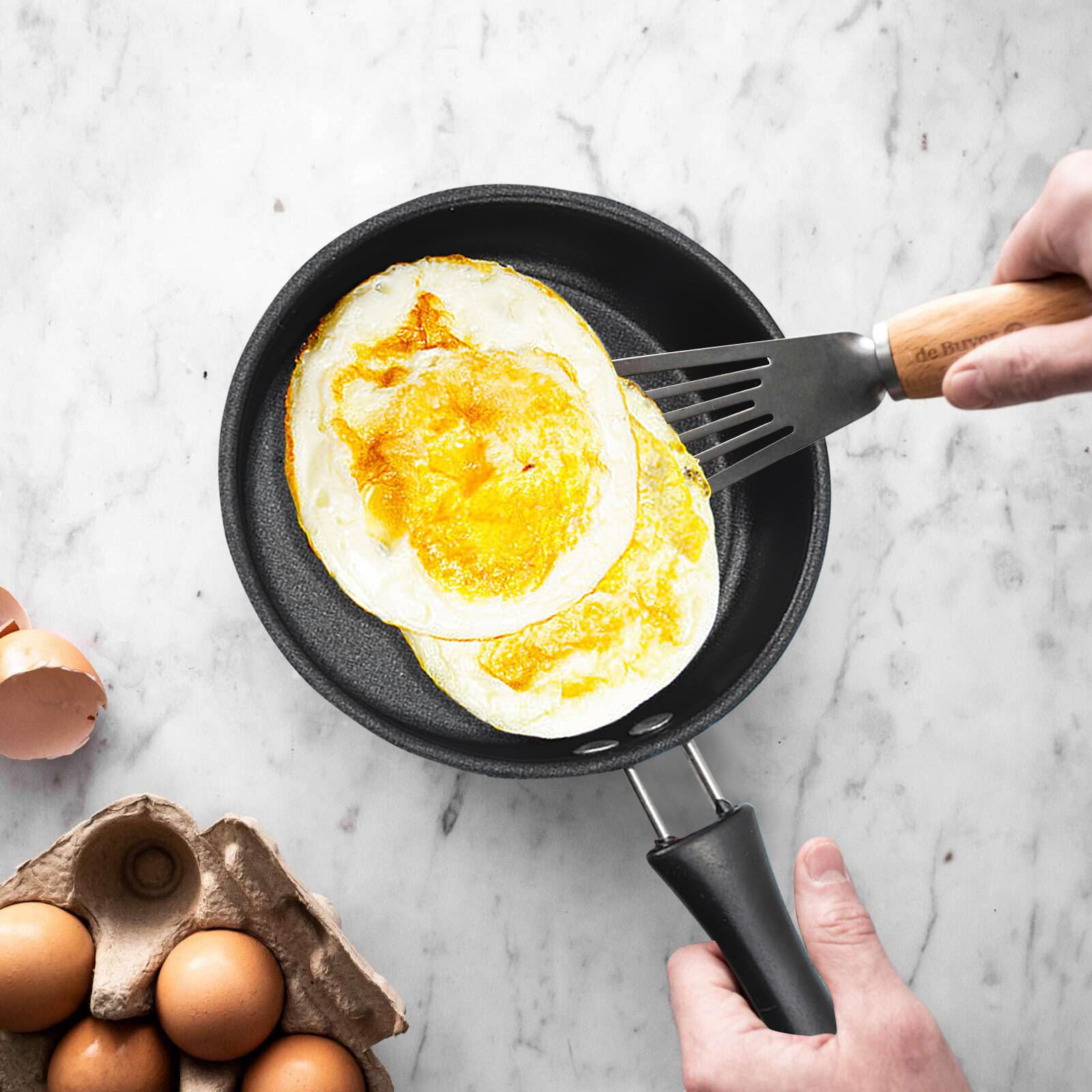 Rehomy Mini Nonstick Egg & Omelet Pan β 4.7β Single Serve Frying Pan/Skillet, Diamond Infused, Multipurpose Pan Designed for Eggs, Pancakes, Dishwasher Safe (4.7 Inch/12CM)