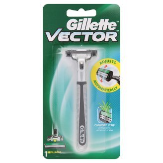 Red Gillette Vector Fits Atra Plus Razor Blade Refill Cartridge Shaver Handle Red