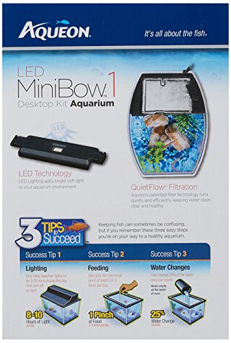 Aqueon Products 015905178020 LED Minibow Aquarium Kit, 1 Gallon, Black