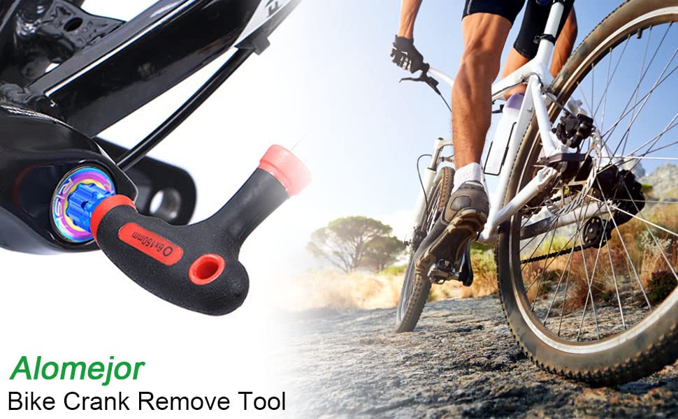 Alomejor Bike Crank Remover Bike Crank Extractor Puller Tool Bottom Bracket Removal Tools for Mountain Bike Road Bike