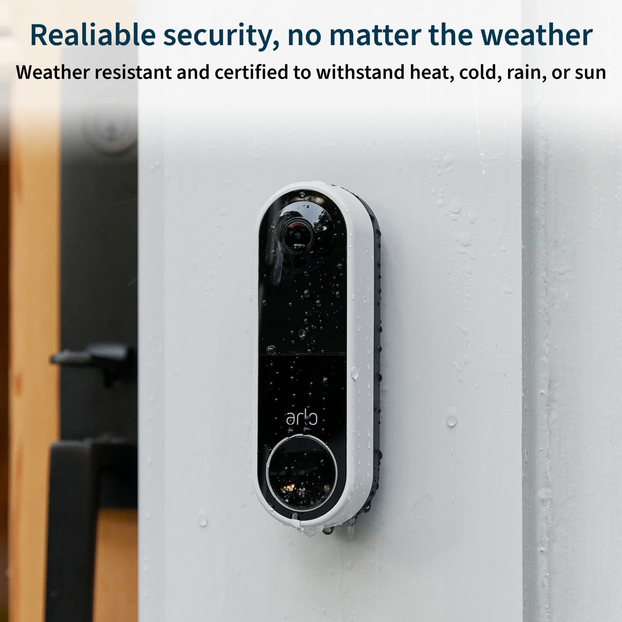 Arlo Ultra 2 Spotlight Camera- 2 Camera Security System, Black Essential Video Doorbell Wire-Free, Black