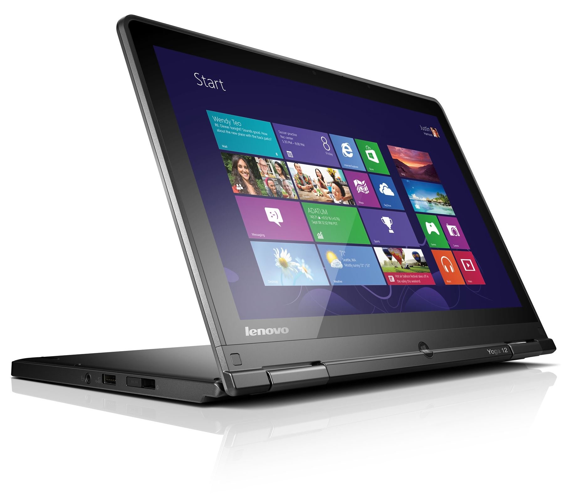 Lenovo ThinkPad Yoga 12 20Dl 12.5" Flip Design Ultrabook, 4 GB RAM, 500 GB HDD, 16 GB SSD Cache (20DL0037US)