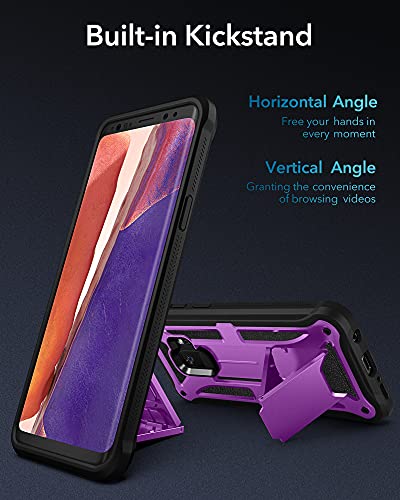 YOUMAKER Designed for Galaxy S9 Case (NOT Plus), Slim Fit Heavy Duty Rugged Protective Case with Kickstand for Samsung Galaxy S9 5.8 inch - Purple