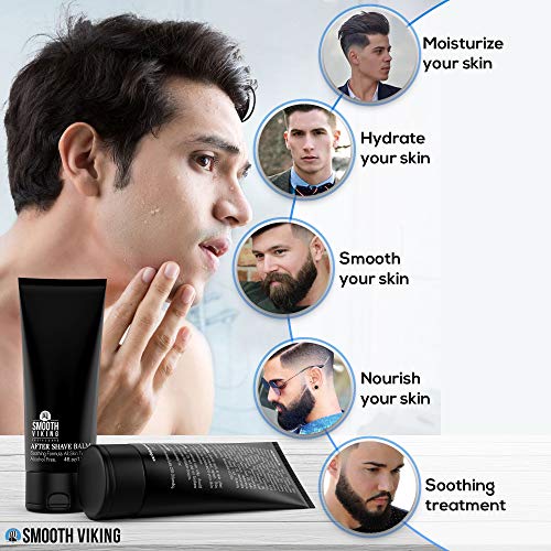 After Shave Balm For Men - Alcohol-Free Mave Balm with Spiced Black Pepper Scentens Aftershave for Sensitive Skin (4 Oz) - Soothing, Moisturizing Face Care Post Sh