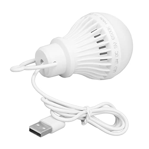 Bright, Soft, Not Dazzling 5W Camping Light Bulb, Rechargeable Emergency Light for Outdoor Camping, Hiking, with USB Power Supply Mode, Portable and Convenient to Carry and Store