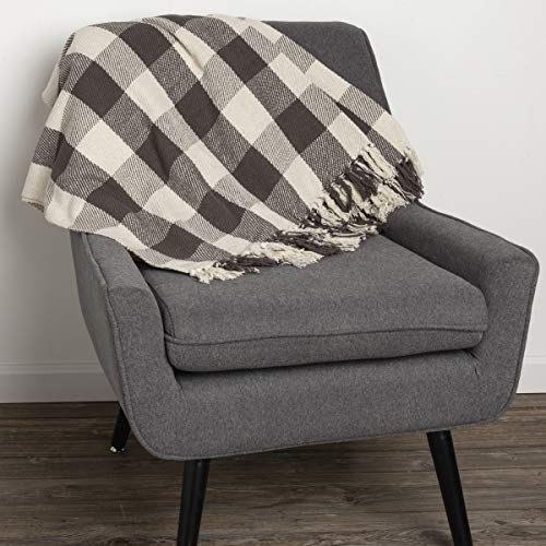Primitives by Kathy 39798 Farmhouse Style Throw Blanket, 50 x 60-Inches, Buffalo Check