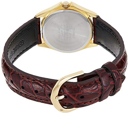 Casio MTP-1183Q-7A Men's Gold Analog Dress Watch w/Croc-Leather Band & Date