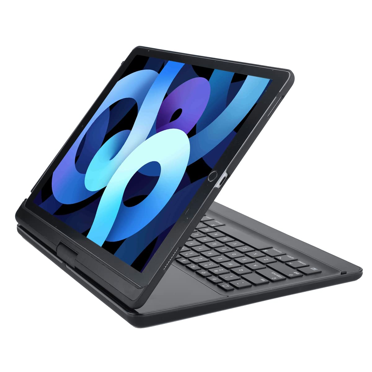 LENRICH iPad pro 12.9 case with Keyboard 2017 2nd 2015 1st Generation, 360 Rotatable Wireless Folio 180 Swivel Stand Hard Cover Auto Sleep Wake up