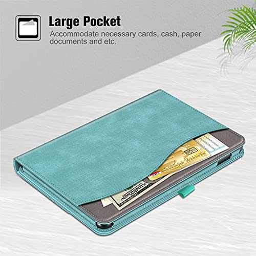 Fintie Case for All-New Amazon Fire HD 10 and Fire HD 10 Plus Tablet (Only Compatible with 11th Generation 2021 Release) - [Multi-Angle] Stand Cover with Pocket Auto Wake/Sleep, Turquoise