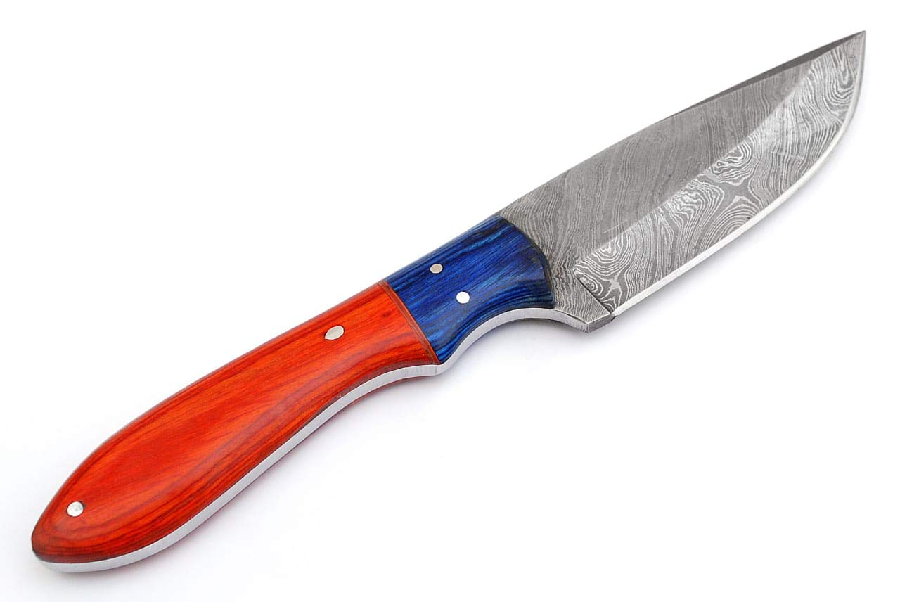 AishaTech Custom Hand Made Hunting Hunting Knife Diamond Wood Handle AT-2742