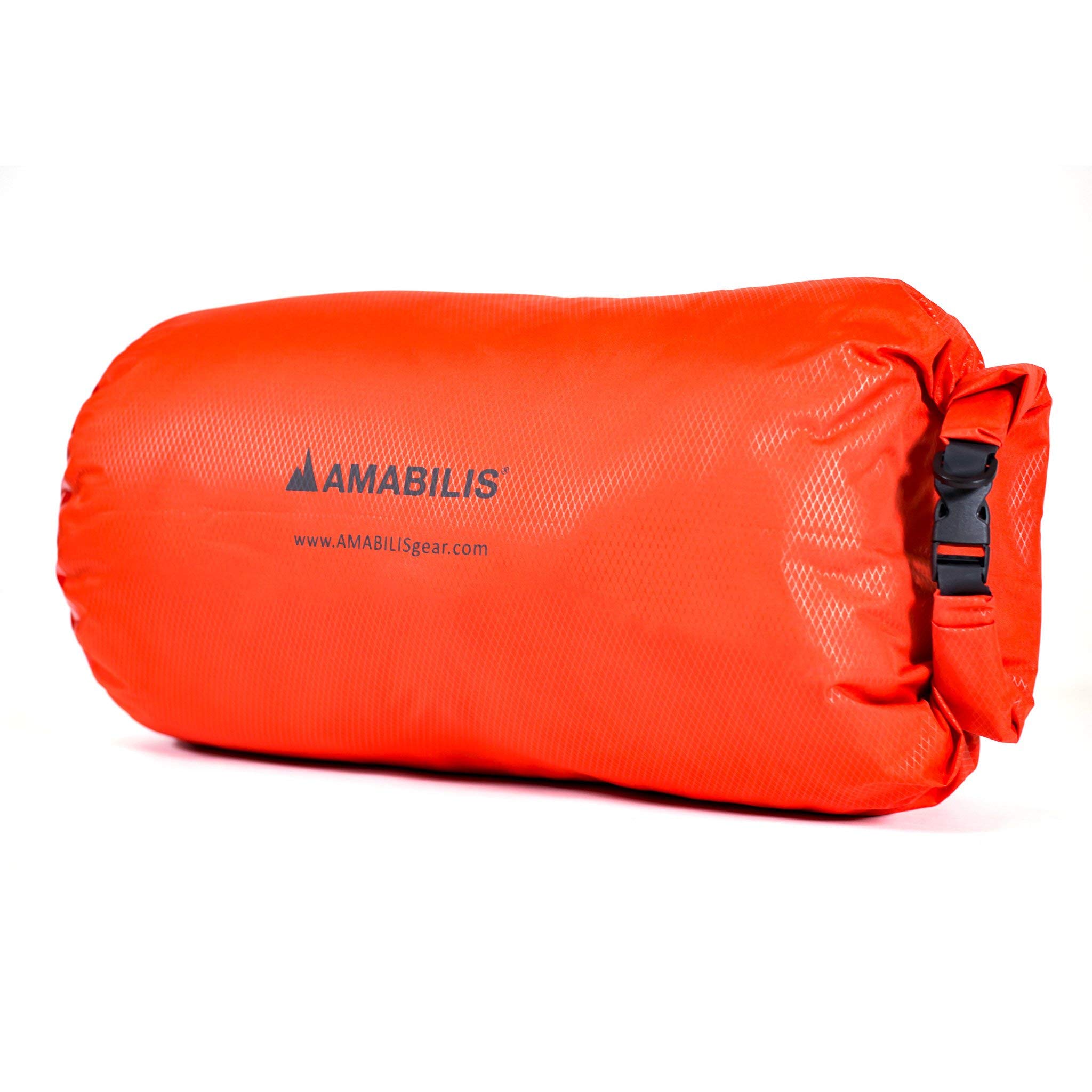 AMABILIS | Waterproof | Dry Bag | Roll Top Design with Buckle Dry Sack | 25L | Compatible with the Dave Jr. Duffel Bag | 26" x 10" | Tango