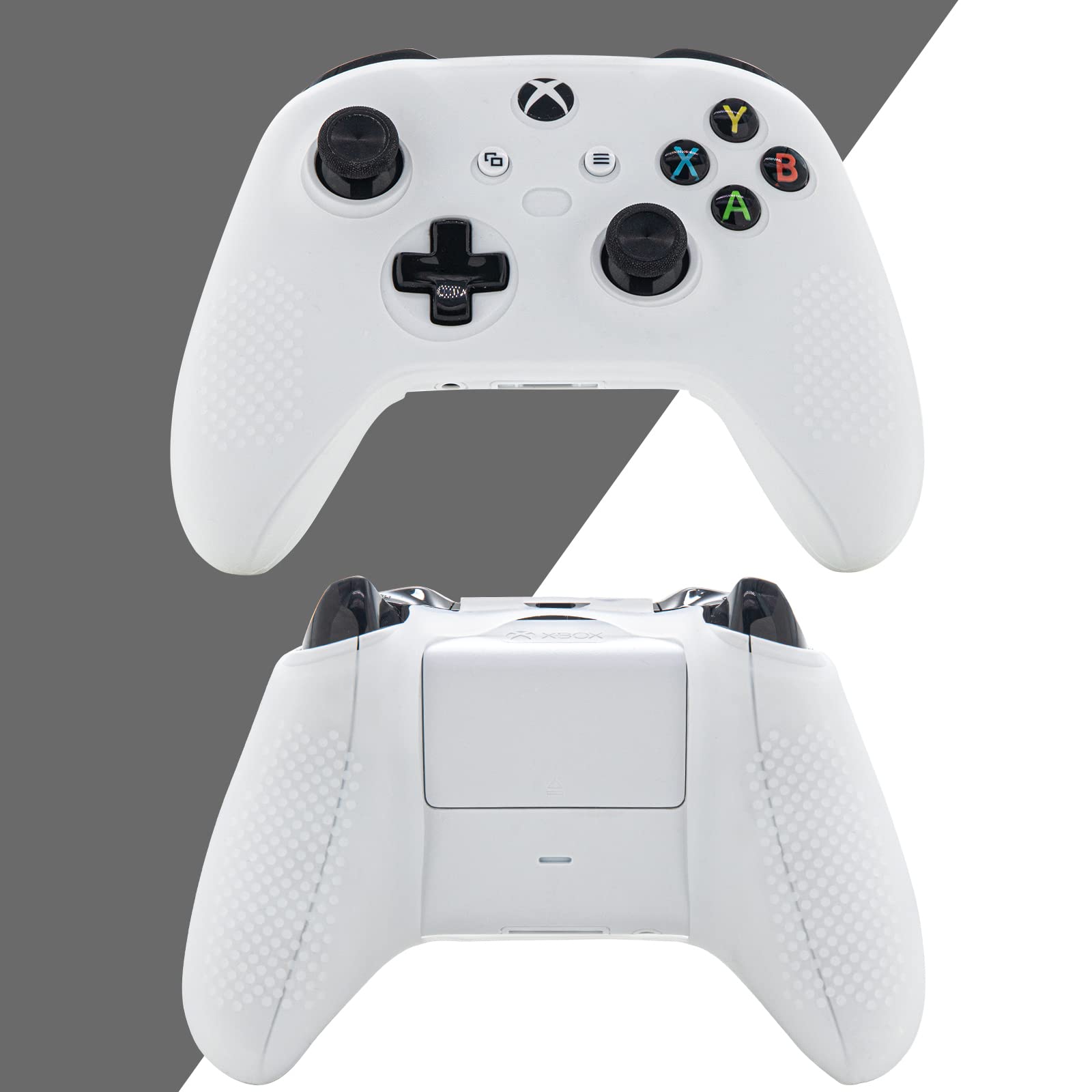 ECHZOVE Silicone Case for Xbox Series S/X, Protective Case for Xbox Series S/X with Thumb Grips - Black