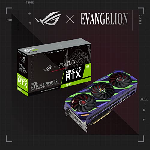 ASUS ROG Strix NVIDIA GeForce RTX 3080 EVA EDITION Gaming Graphics Card (PCIe 4.0, 12GB GDDR6X, HDMI 2.1, DisplayPort 1.4a, Axial-tech Fan Design, 2.9-slot, Super Alloy Power II, GPU Tweak)