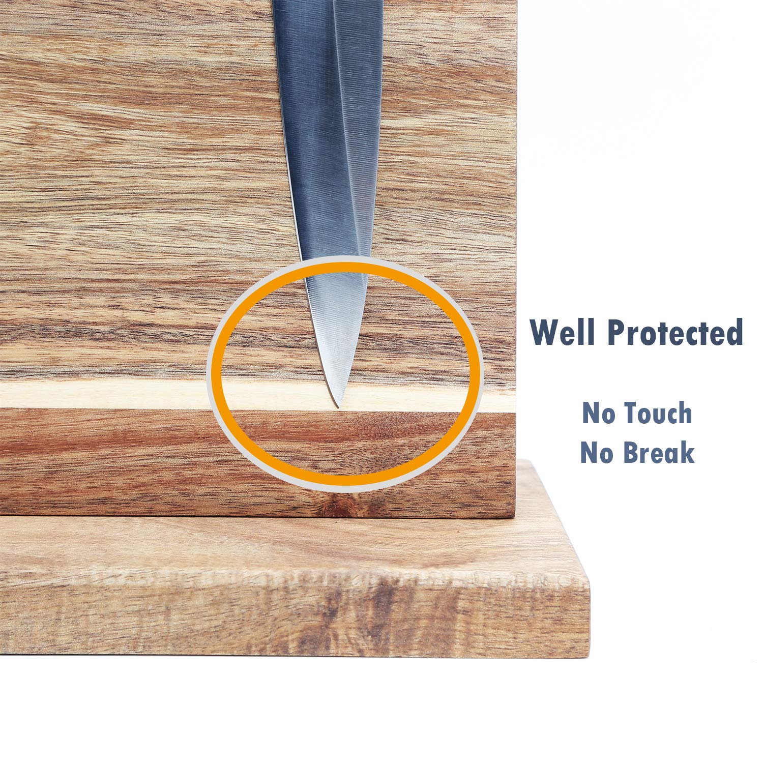 Azauvc Knife Broad With Strong Magnets,16X12 Inches Magnetic Knife Block without Knives,Display Stand and Storage Rack
