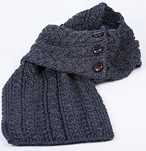 Aran Irish Scarf Woollen Mills Green
