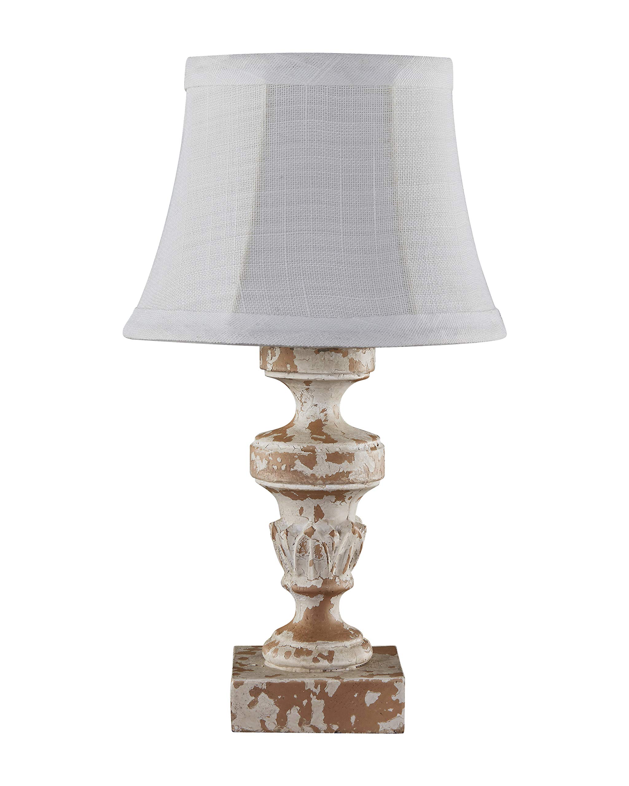 AHS Lighting L2852WH-UP1 Living Dinning Room Bedroom and Office Accent Lamp with Shade, 12", Bird Book Club