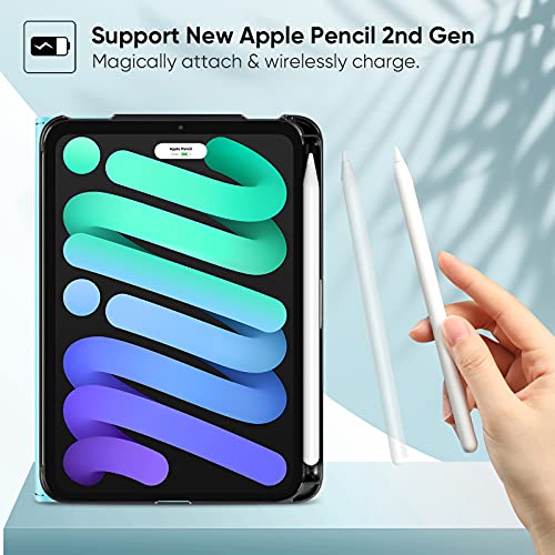 Fintie Folio Case for iPad Mini 6 2021, Multi-Angle Smart Stand Cover w/Pencil Holder & Pocket, Auto Sleep/Wake for iPad Mini 6th Generation 8.3 Inch, Blossom