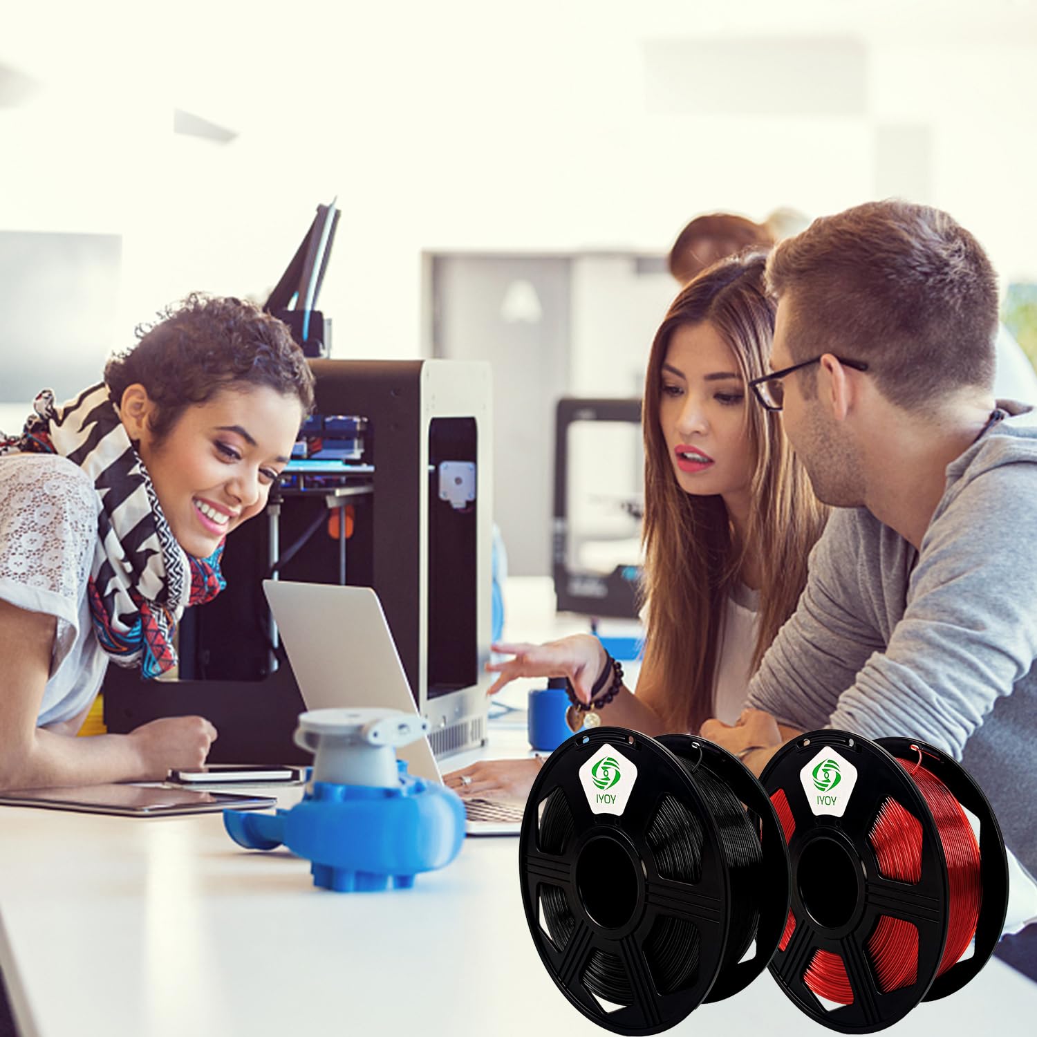 YOYI YOYI 3D Printer Filament, 95A TPU Filament 1.75mm, Flexible Filament, 0.8KG Spool,Dimensional Accuracy +/- 0.03 mm, Soft TPU Filaments of High Elasticity (Black)