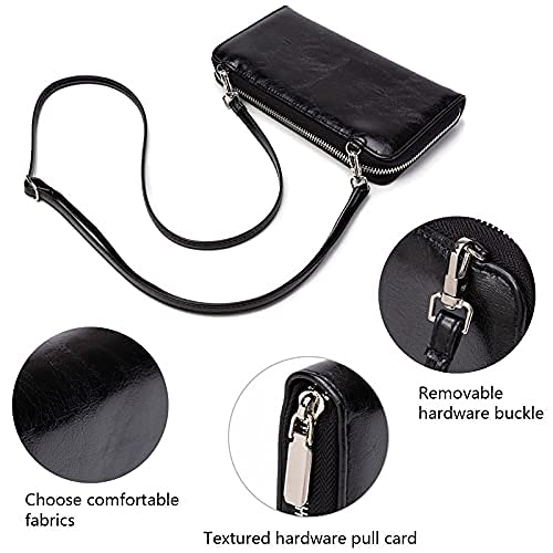 Small Crossbody Bag Touch Screen Phone Bag Shoulder Handbag Wallets Purse for Women & Girls (#1 Black)