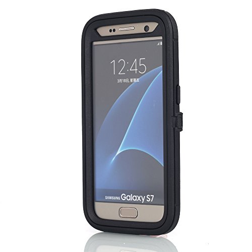 Galaxy S7 Case, AICase Heavy Duty Holster Case Belt Clip + Armor Protective Kickstand Cover with Built-in Screen Protector for Samsung Galaxy S7 (2016) (Black)