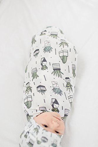 Large Premium Knit Baby Swaddle Receiving Blanket "Shiloh" by Copper Pearl