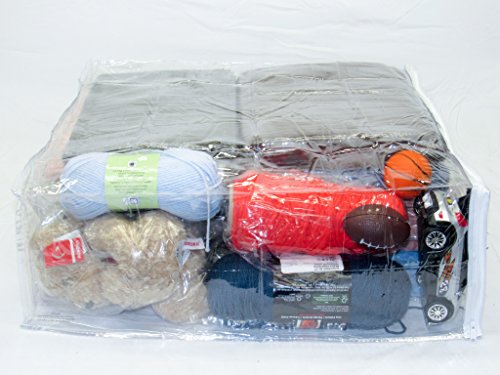 Oreh Homewares X-Large (20" x 23" x 8") Heavy Duty Vinyl Zippered Storage Bags (Clear) for Sweaters, Blankets, Comforters, Bedding Sets (15.9 Gallon) 5-Pack