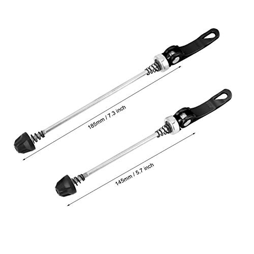 AiTuiTui 1 Pair MTB Quick Release Skewers Bike QR, 145/180 mm Road Mountain Bicycle Wheel Hub Front and Rear Clip Bolt Lever Axle Set
