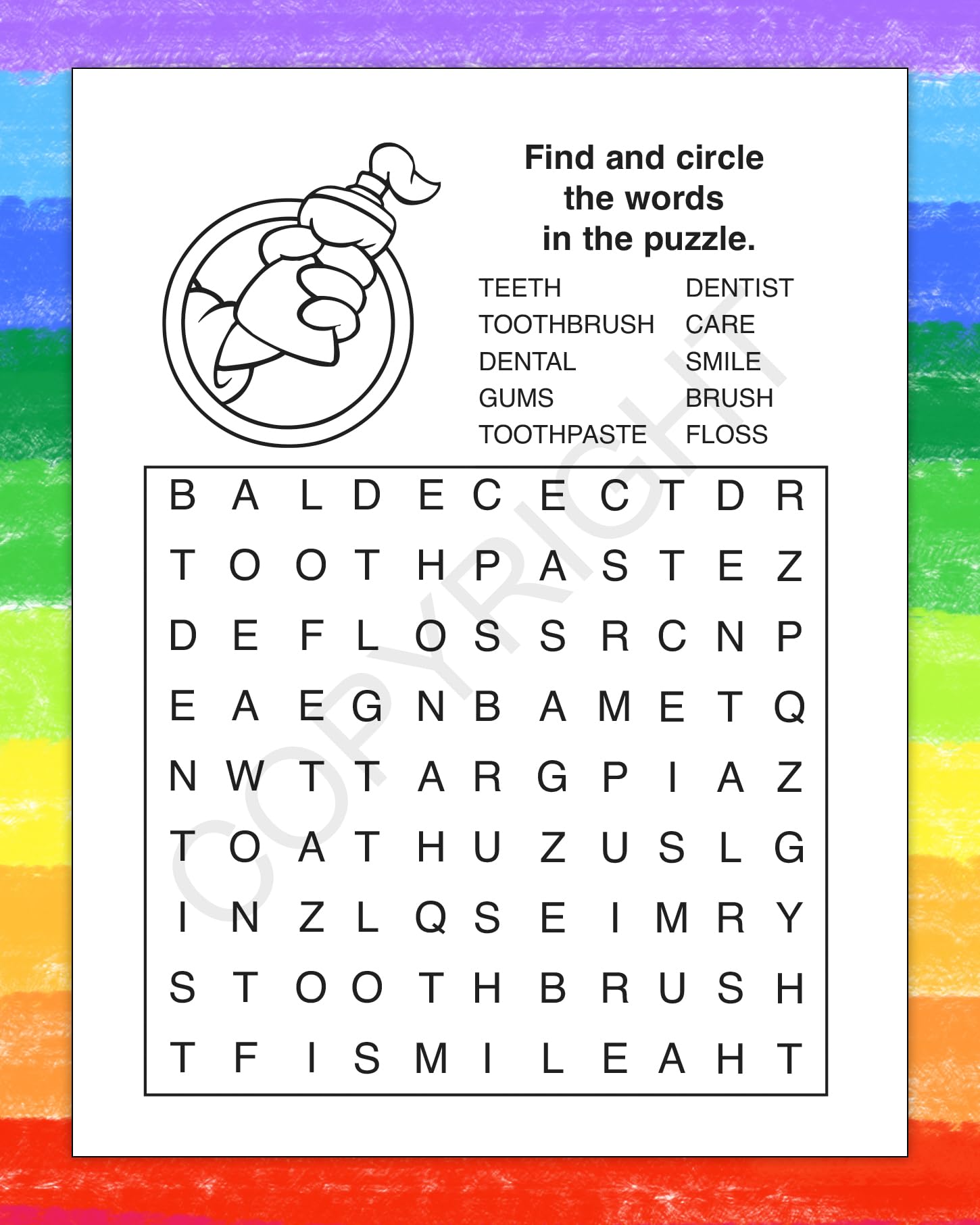 ZOCO - It's Tooth Time - Educational Coloring Books for Kids (25 Bulk Pack, Without Crayons) - Dentist Toys for Kids - Dental Office Supplies