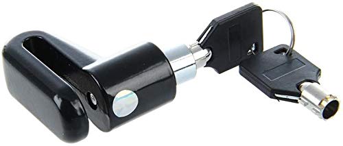 Aeromdale Motorbike Bicycle Bike Cycling Disk Brake Wheel Lock Biker Security Black 2 Keys