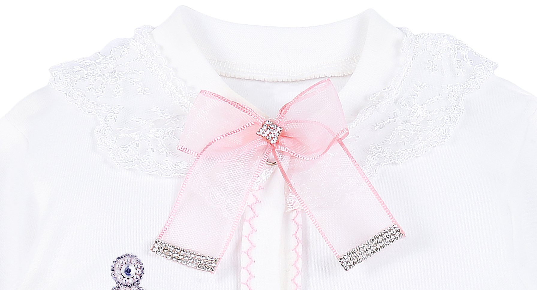 Lilax Baby Girl Jewels Crown Layette 3 Piece Gift Set 0-3 Months Pink