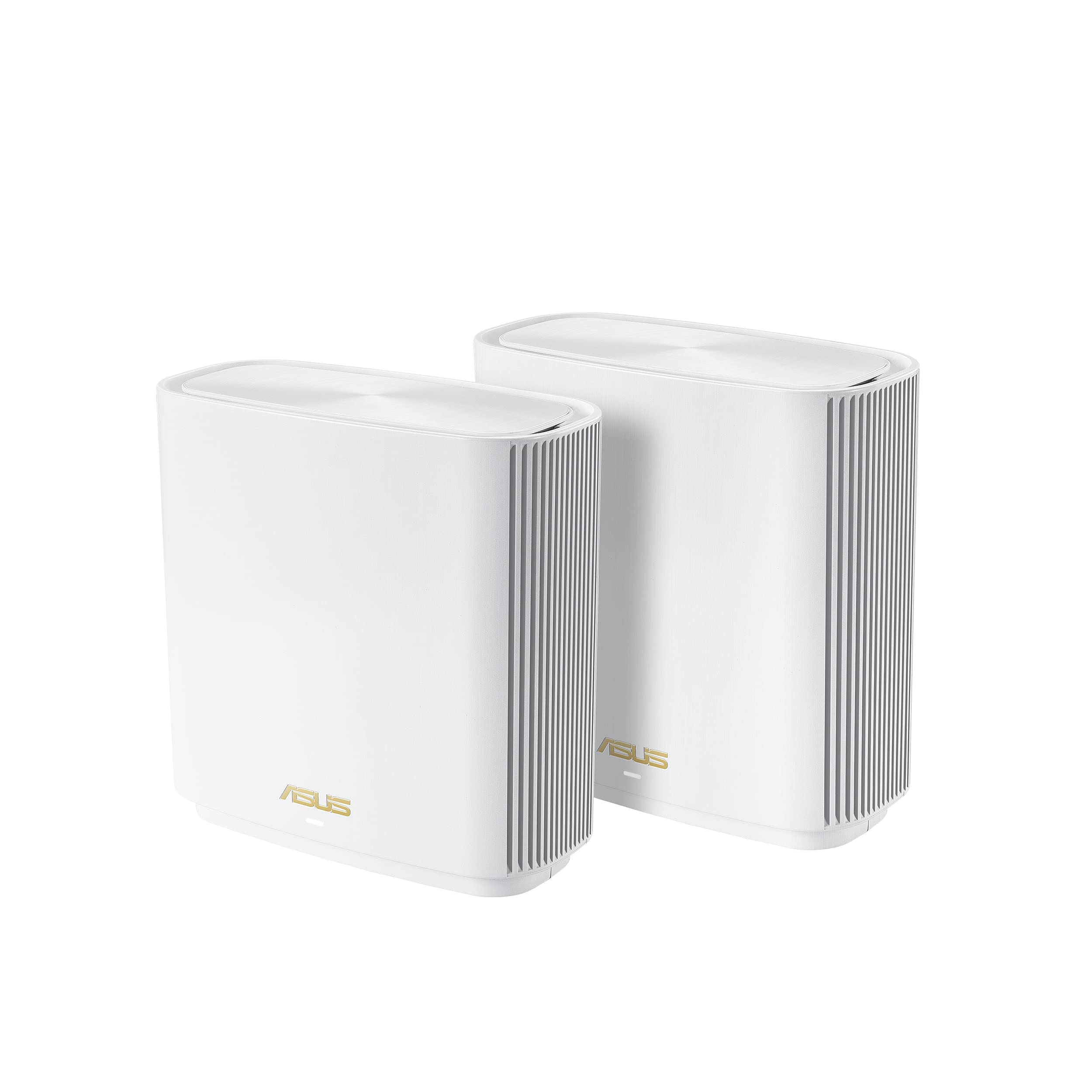 ASUS ZenWiFi Whole-Home Tri-Band Mesh WiFi 6E System (ET8 2PK) & ZenWiFi Whole-Home Dual-Band Mesh WiFi 6 System XD6 White - 1 Pack, Coverage up to 2,700 sq.ft & 4+ Rooms, 5400Mbps, AiMesh
