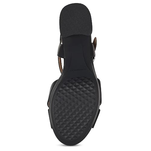 Aerosoles Women's Cosmos Heeled Sandal, Black Leather, 10