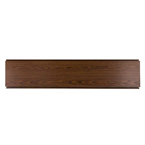 SEI Furniture Driness Drop Leaf Console to Dining Convertible Table, Dark Tobacco, Gunmetal Gray