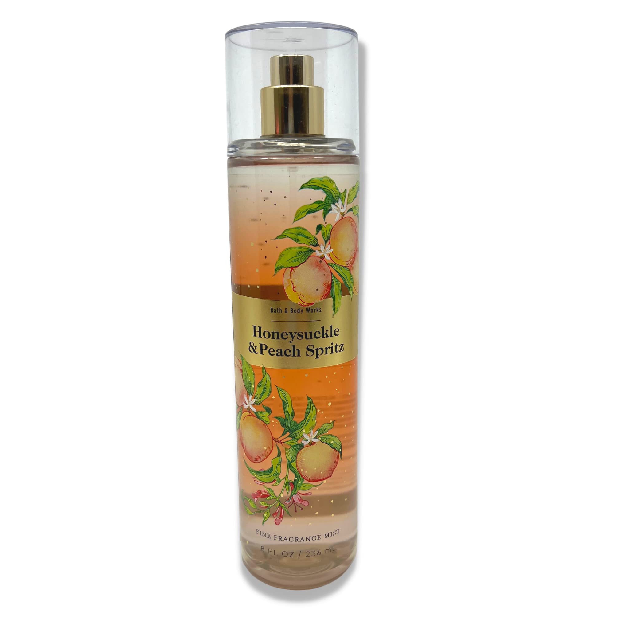 Bath & Body Works - Honeysuckle & Peach Spritz - 2 pc bundle - Fine Fragrance Mist 8 fl oz and Ultimate Hydration Body Cream 8 oz - LIMITED edition