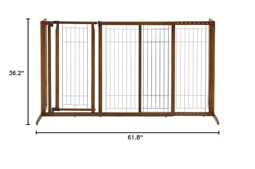 Richell Deluxe Freestanding Pet Gate with Door, Large