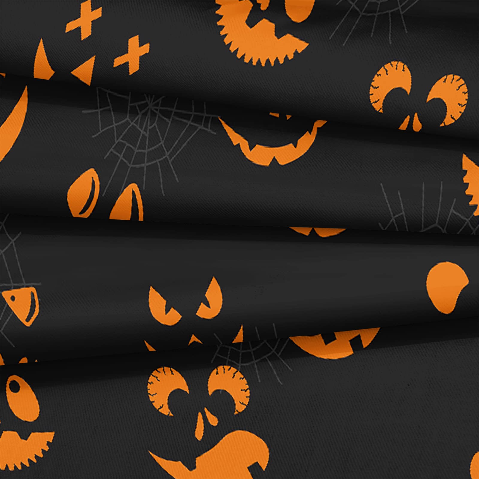 Bedorm Halloween Duvet Cover Set Orange Pumpkin Bedding Set Cute Pumpkin Ghost Cartoon Pattern Happy Halloween Decor Bedding King with 2 Pillowcases