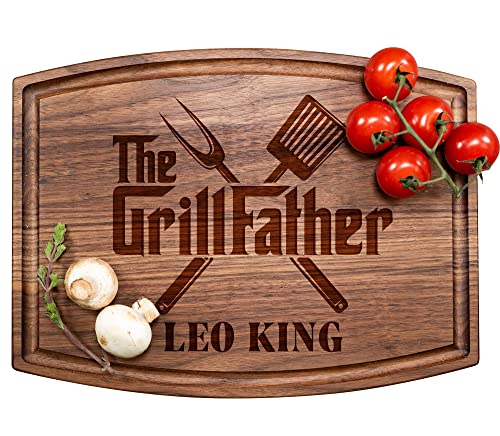 Tayfus Personalized Cutting Boards for Men - Customized Wood Meat Boards for Grill Masters - Unique Custom Gift Ideas for Father's Day, Christmas, Birthday, Anniversary for Men, Dad, Grandpa and Him