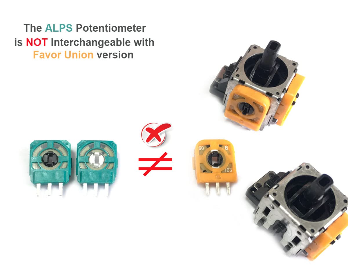 ElecGear 8X ALPS 2.1K Replacement Potentiometer + 4X Drift Fix PCB for PS5 DualSense, PS4 DualShock 4 Wireless Controller, Trim Pot Resistor Thumbstick Module Sensor for ALPS Analog Joystick