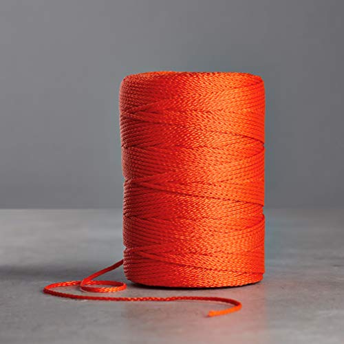Amazon Basics Braided Mason Twine, Moisture, Oil, Acid Resistant - #18 x 500 Foot (1.5 mm x 150 m), Orange