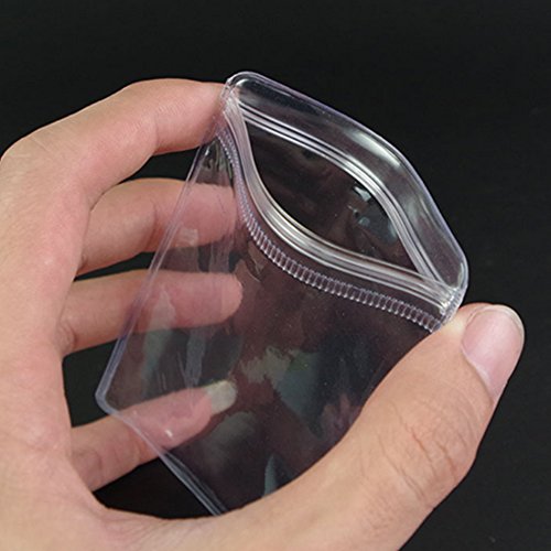 Self Seal Plastic Pack Zipper Lock Bags Clear PVC Antitarnish Jewelry Rings Earrings Packing Storage Pouch for Zip Transparent Anti-oxidation Lock Poly Pouch (100, 7x11cm (2.7x4.3 inch))