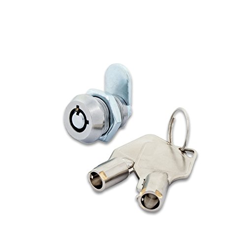 FJM Security 2200AL-KA Miniature Tubular Cam Lock with 1/2" Cylinder and Chrome Finish, Keyed Alike