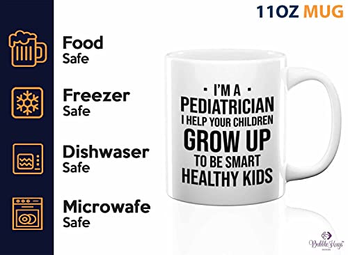 Flairy Land Pediatrician Coffee Mug 11oz White - Grow Up Smart - Physician Tiny Human Doctor Pediatric Nurse Funny Children Kids Pediatric Appreciation