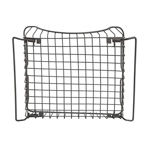 Spectrum Diversified 20076 Ashley Stacking Tray Wire Pet, Toy, Office, Kitchen Dorm Storage Utility Bin Stackable Organizer, Industrial Gray