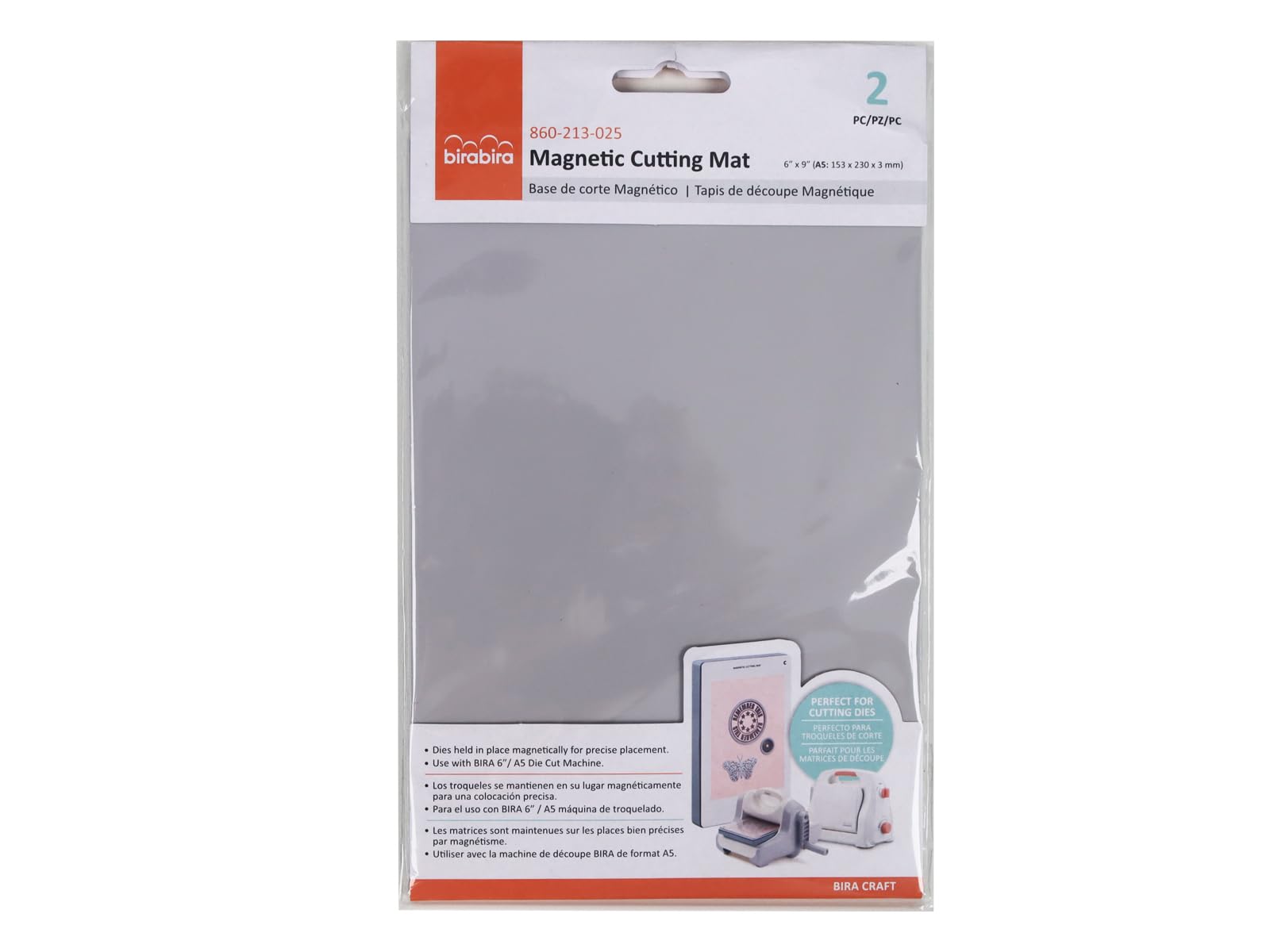 Bira Craft 2 pcs 6" x 9" Magnetic Cutting Mat Replacement Cutting Plate, thickness: 3mm