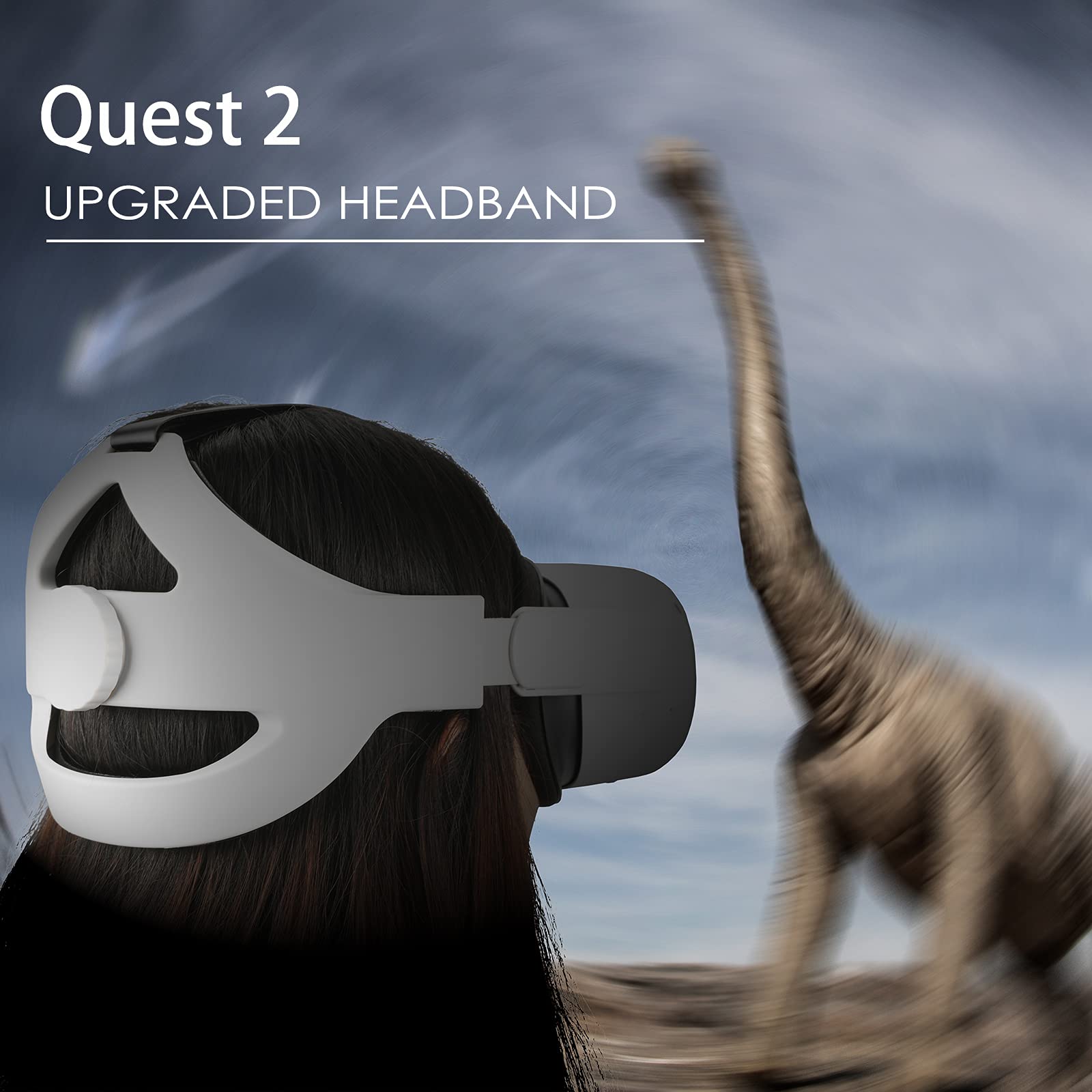 Alternative Headband for Oculus Quest 2 Replacement for Elite Strap Comfortable VR Head Strap with Head Cushion Improvement from The Stock Strap Reduce Pressure