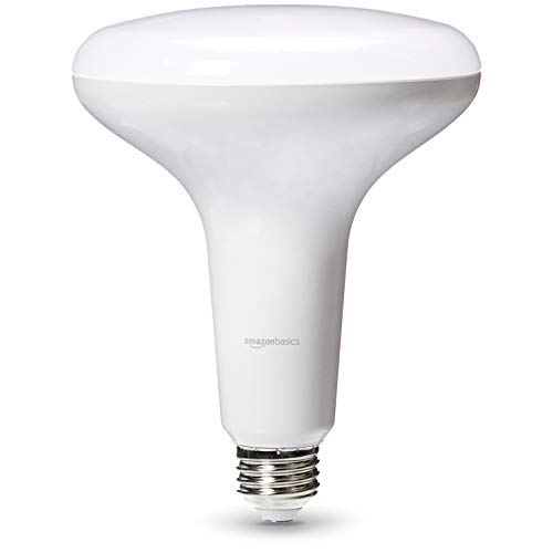 Amazon Basics Commercial Grade 25,000 Hour LED Light Bulb | 75-Watt Equivalent, BR40, Daylight, Dimmable, 6-Pack