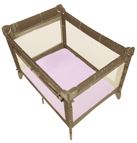 Kushies Certified Organic Play Pen Fitted Sheet, Pink
