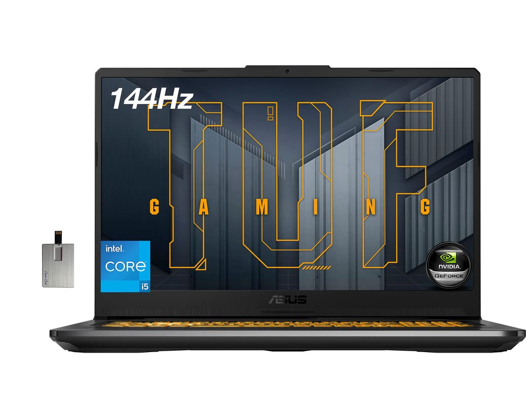 ASUS TUF 17.3" 144Hz Gaming Laptop, Intel 11th Core i5-11400H, 32GB RAM, 1TB PCIe SSD, NVIDIA GeForce RTX 3050 Graphics 4GB, Backlit Keyboard,Windows 11, Gray, 32GB Hotface USB Card
